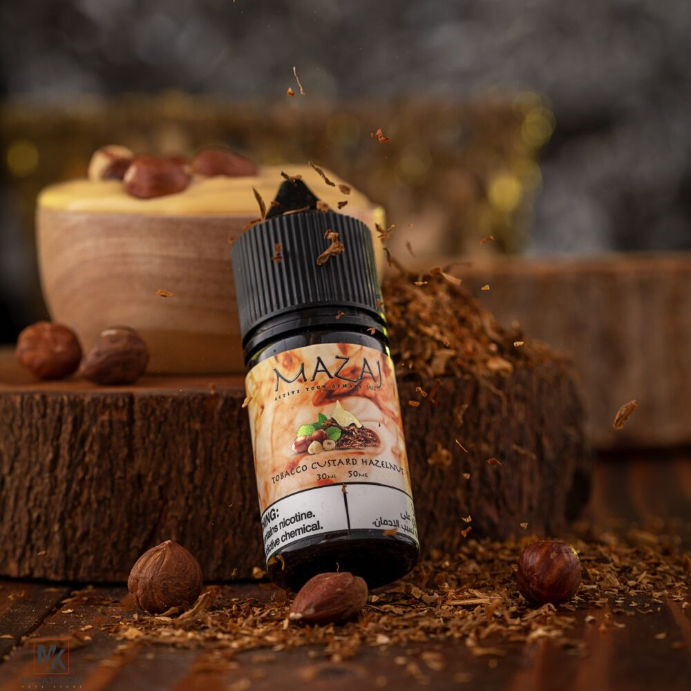 Mazaj Tobacco Custard Hazelnut Salt - | مزاجكم